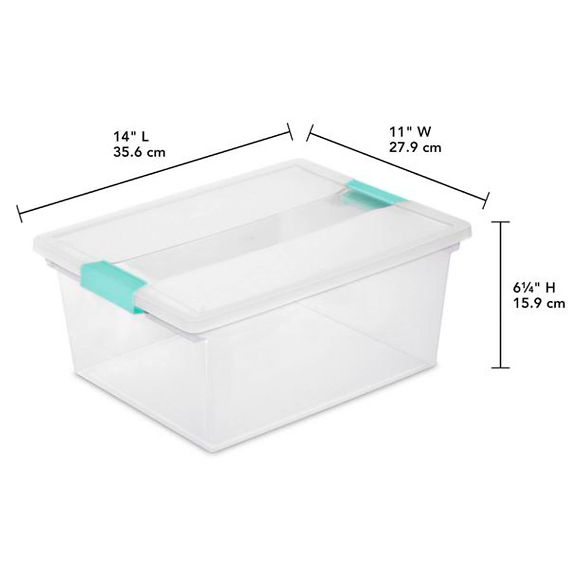 Sterilite Medium Clear Multipurpose Plastic Storage Tote, 4 Pack, and Large Clear Multipurpose Plastic Storage Tote, 4 Pack for Home Organization
