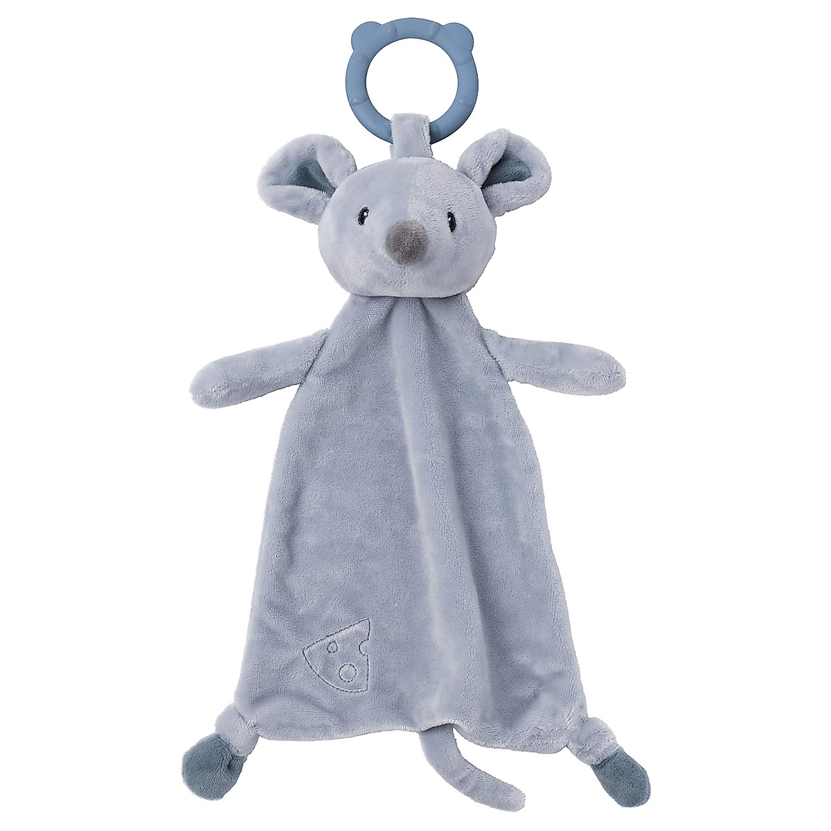 GUND Baby Baby Toothpick Spencer Mouse Teether Lovey Plush Security Blanket, Blue