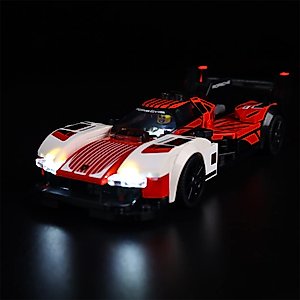 Kyglaring LED Lighting Kit (No Model) Designed for Lego Porsche 963 76916 Race Car Model Building kit - Without Lego Set (Classic Version)