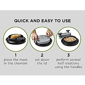 SFKL Chicken Shredder, ShredMachine Better Than Bear Claws Meat Shredder for Pulled Pork, Beef and Chicken, Dishwasher Safe, 20CM (1 PCS) (Black)