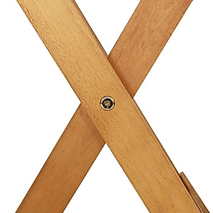 vidaXL Patio Table, 35.4"x35.4"x29.5", Solid Acacia Wood, Folding Design Weather-Resistant, Rustic Brown, Square-Shaped, Outdoor Furniture