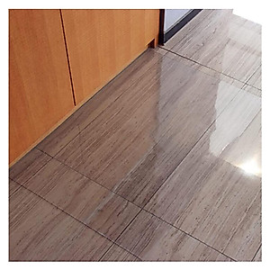Clear PVC Desk Chair Mat Transparent PVC Floor Protection Pad Door Mat for Hard Wood/Tile Floor, Extra Long Plastic Hallway Carpet Protector, Door Mats, Can Be Cut, Indoor Outdoo,1.5mm Thick,75/95/115