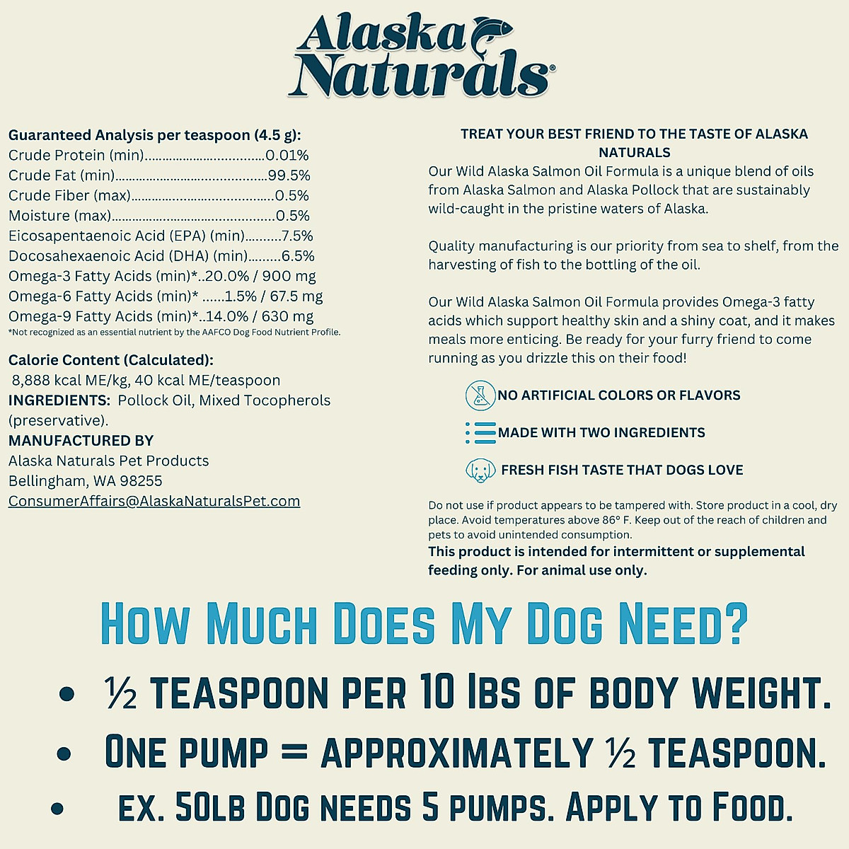 Sustainable Wild Alaskan Fish Oil for Dogs Skin and Coat – EPA + DHA Omega 3 Oil - Fatty Acids Dog Supplements - Support Fur Coat and Brain Health - Natural Liquid Food Topper for Pets – 32 oz. Pump