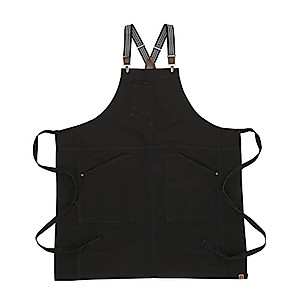 Chef Works Unisex Berkeley Bib Apron, Jet Black, One Size