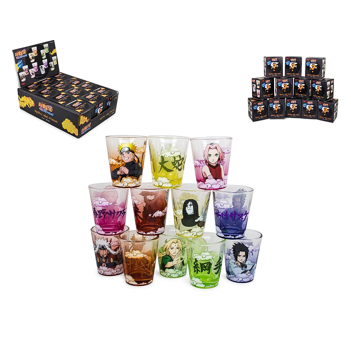 JUST FUNKY Naruto 2-Ounce Round Shot Glass Blind Pack | One Random