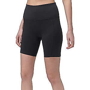 Andrew Marc Women's Bike Short, Regular and Plus Size, Black with Pockets, X-Large
