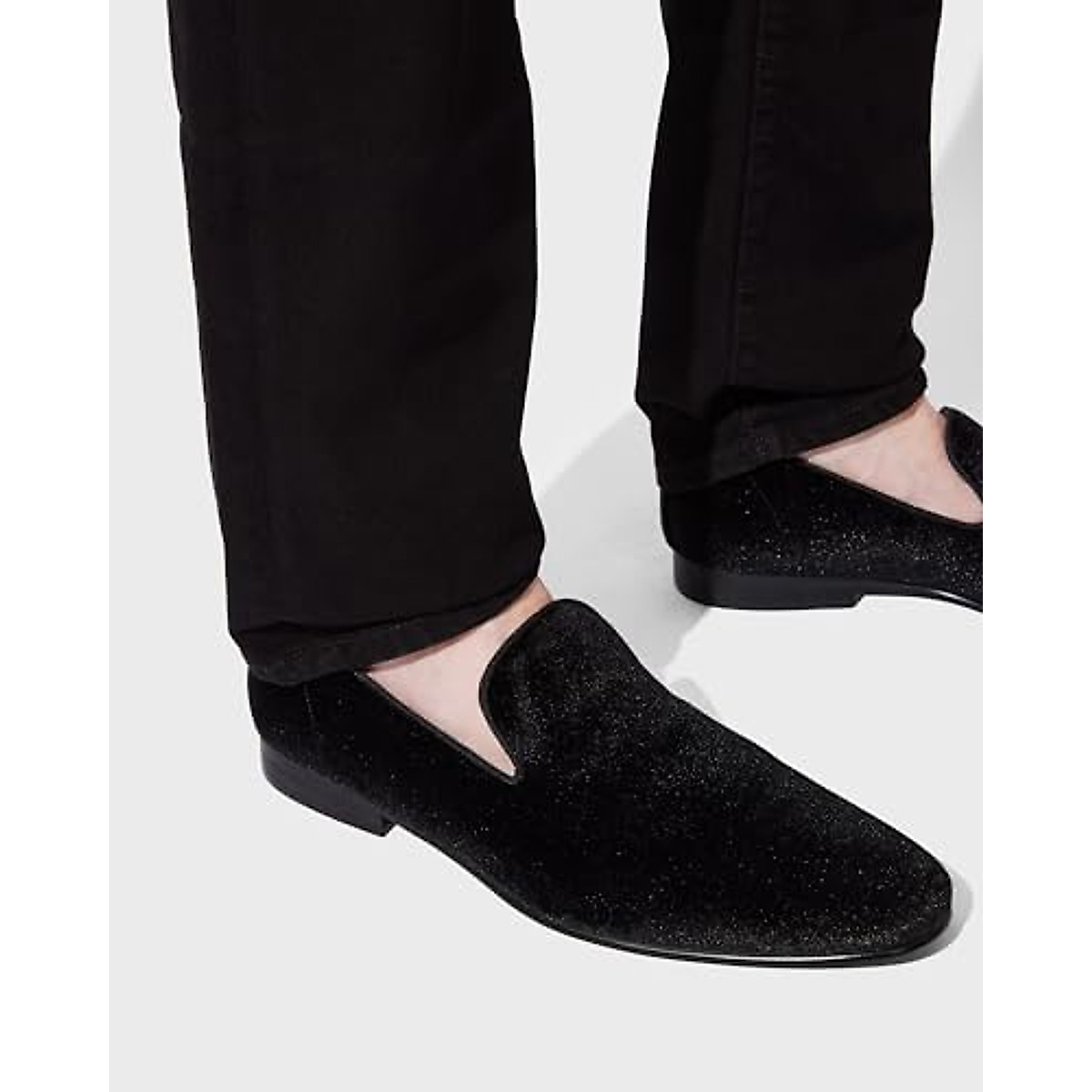 Steve Madden Men's Laight Loafer, Black Velvet, 9.5