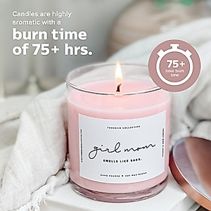 ThreeKin Scented Candles for Girl Mom, Natural Soy Wax Candles for Home, Relaxing Aromatherapy for Moms, Lavender Essential Oils with a Hint of Sass, Long Lasting Candle Burns for 75 Hours