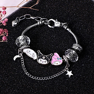 Gonii Cute Anime Cosplay Bracelets Cute Cartoon Bracelets My Cosplay Melody Gift for Fans and Womens (silver, 18cm)