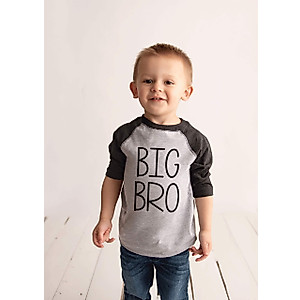7 ate 9 Apparel Boy's Big Brother Grey Baseball Shirt T-Shirt 18 Months