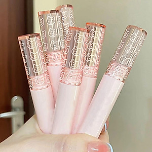 KWOLYKIM Glass Water Lifter Gloss, Hydrating Lip Gloss, Plumping Water Gloss Lip Gloss Moisturizing Sweet Lip Glaze Snow Pink