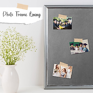 Self Adhesive Velvet Fabric 15.7 x 196.8 Inch DIY Jewelry Box Liner Fabric Craft Drawer Liner Roll Adhesive Back Sheets Felt Fabric for Jewelry Drawer Craft Fabric Craft Making Supplies (Gray)