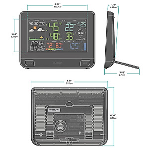 La Crosse Technology Professional Smart Wi-Fi Weather Station with Remote Monitoring (400 Foot Range), Wind and Rain Gauges, Temperature and Humidity Sensors, and Forecasting - V42-PRO-INT