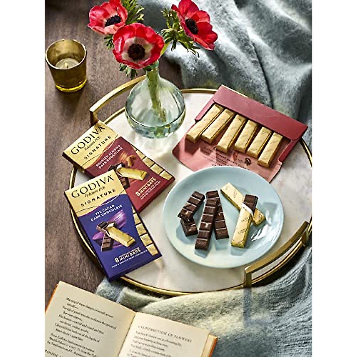 Godiva Chocolatier Signature Roasted Almond Dark Chocolate, 12-Ct. (8 pc. each)