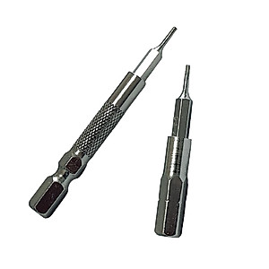 1/4 to 4mm Bit Adapter,2 Pieces 1/4 to 4mm Hex Adapter Magnetic and 2 Pieces 1/4 to 4mm Drill Extension Bit Holder for Micro Bits (4 Pack)