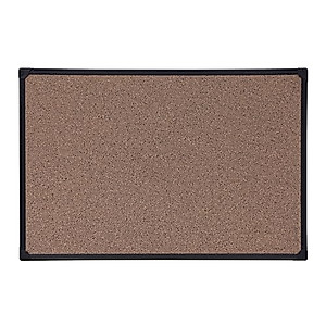 Universal UNV43022 36 in. x 24 in. Tech Cork Board - Black Plastic Frame