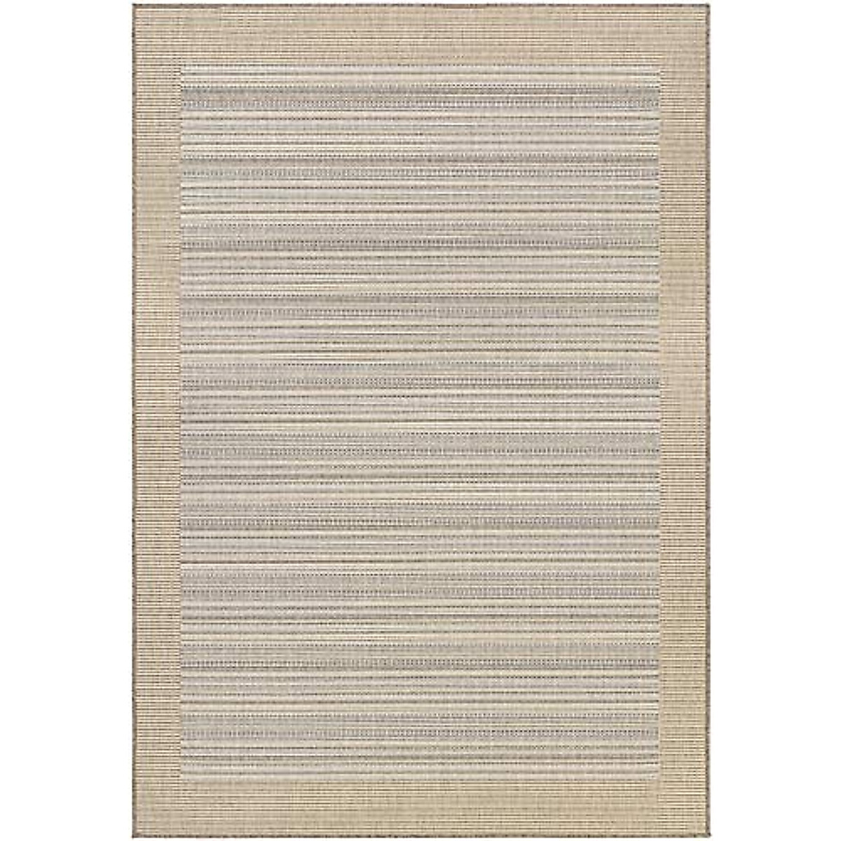 Couristan Monaco Indoor/Outdoor Area Rug for Patios, Decks, Kitchens, and Laundry Rooms, All-Weather, Pet-Friendly and Easy to Clean, Bowline Pattern in Cocoa Natural-Ivory, 5'10" x 9'2"