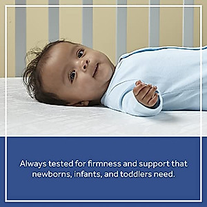 Sealy Posture Perfect 2-Stage Waterproof Baby Crib and Toddler Mattress - Hybrid Memory Foam & 150 Premium Coils - Made in USA, 52"x28"