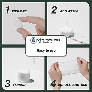 Toilet Paper Tablets Compressed Towels - Reusable Toilet Wipes Camping Toilet Paper Travel Wipes Coin Tissues Survival Toilet Paper (500)