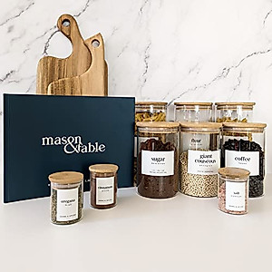 648 Pantry Organization Labels Booklet for Food Storage Containers, with 345 Preprinted Kitchen Baking & Spice Labels & Best-by Waterproof Matte White Vinyl Stickers for Food Jars & canisters