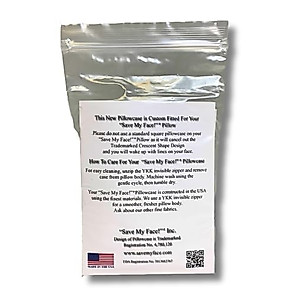 SAVE MY FACE! Pillow The Original Anti-Wrinkle PILLOWETTE Additional Le Grand Pillowcase (Gold, Silk)