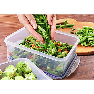 Utopia Kitchen Plastic Food Storage Container Set with Airtight Lids - Pack of 24 (12 Containers & 12 Snap Lids)- Reusable & Leftover Food Lunch Boxes - Leak Proof, Freezer & Microwave Safe