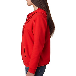 Gildan Women's Full Zip Hooded -Sweatshirt, Sport Grey, Large