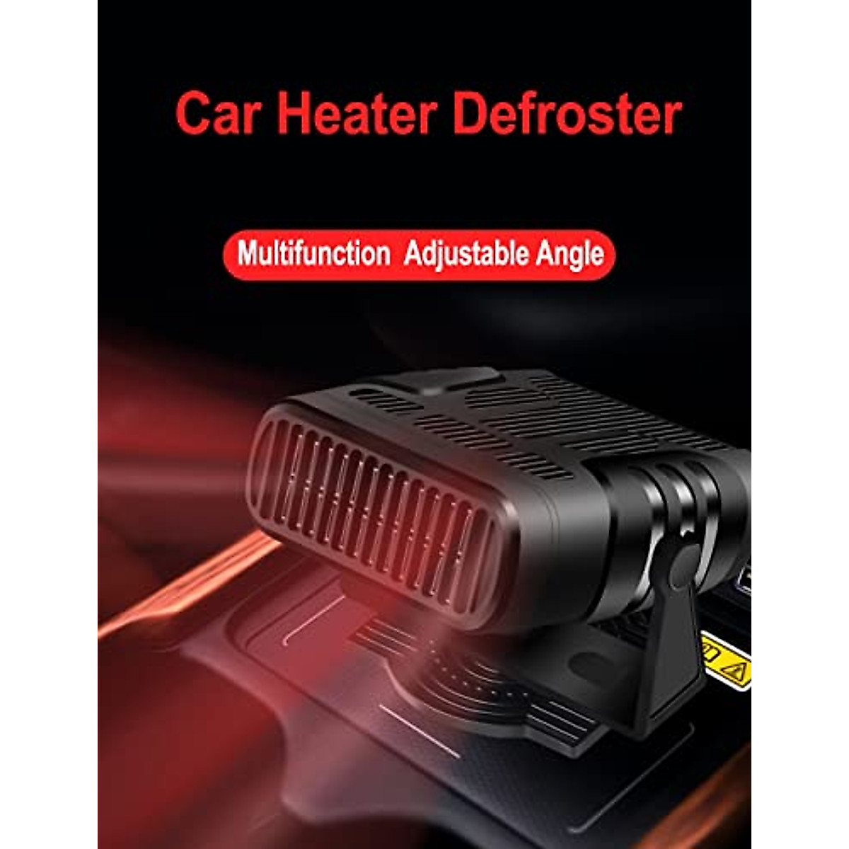 Car Heater 2 in 1 Auto Car Windshield Portable Heater Cooling Fan 12V 120W Auto Defogger 360° Rotatable Fast Heating Quickly Defrost…
