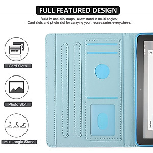 Fancity Case Fits All-New Amazon Kindle Fire HD 10 & 10 Plus (13th/11th Generation, 2023/2021 Release), PU Leather Stand Cover with Smart Auto Wake/Sleep & Pen Holder Card Slot, Purple Butterfly