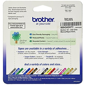 Brother 0.23"x 26.2' Continuous Form Label (TZe315)