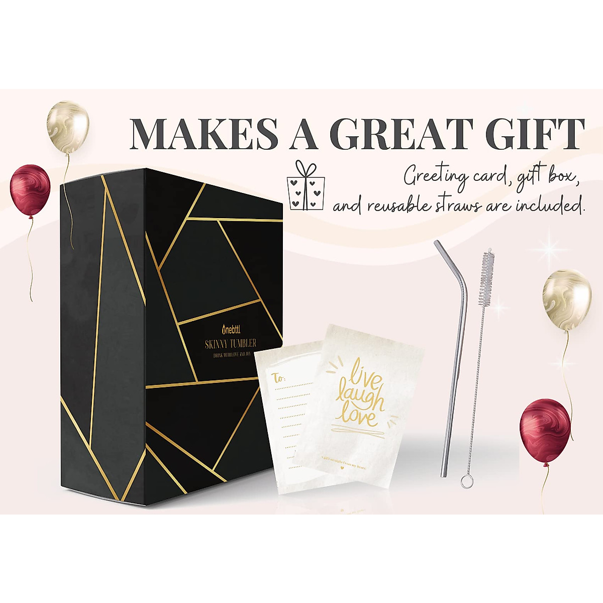 Onebttl Wedding Gifts for Couples, Insulated Stainless Steel Wine Tumblers Set with Lid & Straw, for Newlywed, Ideal for Engagement, Anniversary - Mr & Mr, Gay Couple Gifts