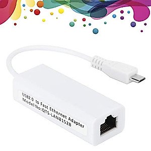 Micro USB to RJ45 Ethernet Adapter, USB 2.0 Network Adapter Automatic Switch Gigabit Half or Full Duplex for Raspberry Pi Zero 1.3/W Motherboard for OS X