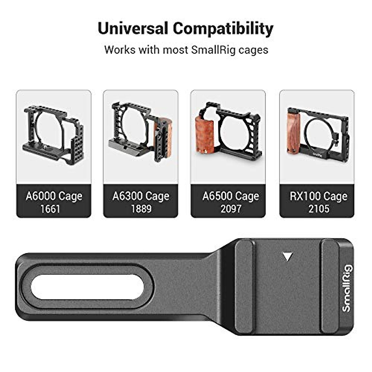 SmallRig Cold Shoe Extension, Outrigger Shoe Mount Adapter for Microphone, EVF and Camera Accessories - 2879