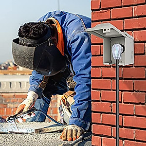 RVMATE 250V 40 Feet Welder Extension Cord, 8 AWG NEMA 6-50 STW Heavy Duty Welding Cord with LED Indicator