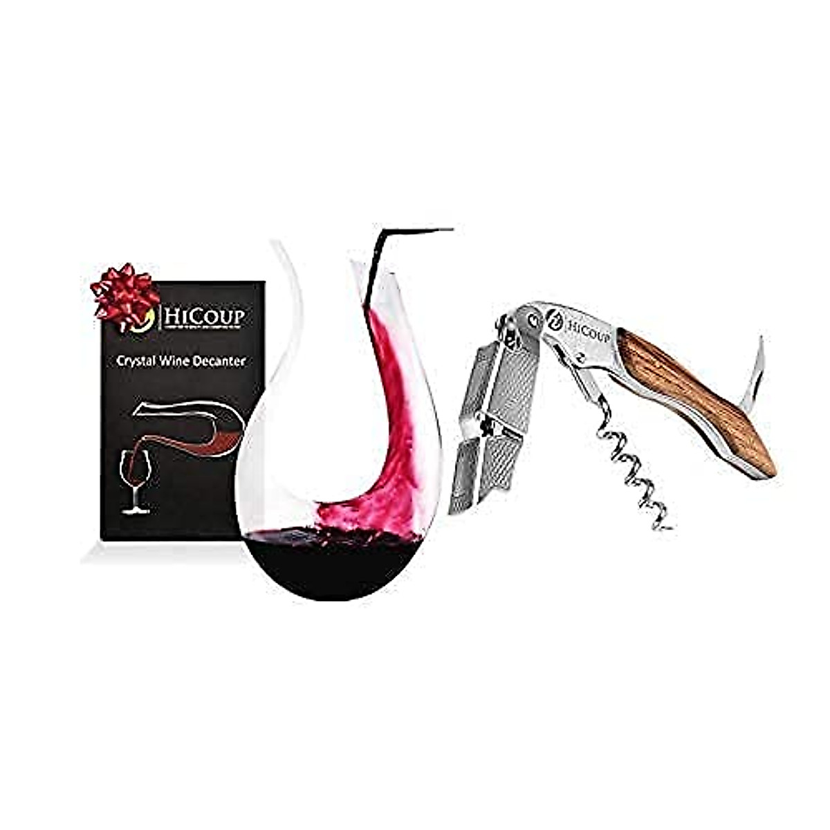 Wine Decanter and Rosewood Waiter's Corkscrew by HiCoup