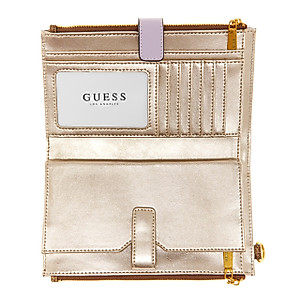 GUESS womens Laurel Double Zip Organizer Wallet, Light Rose, one size US