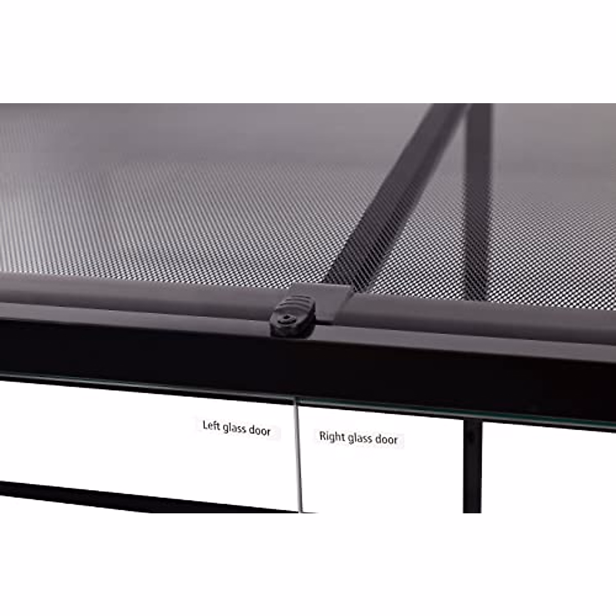 TRIXIE 41 Gallon Glass Terrarium, Double Hinged Doors, Mesh Top, Waterproof Base, Black