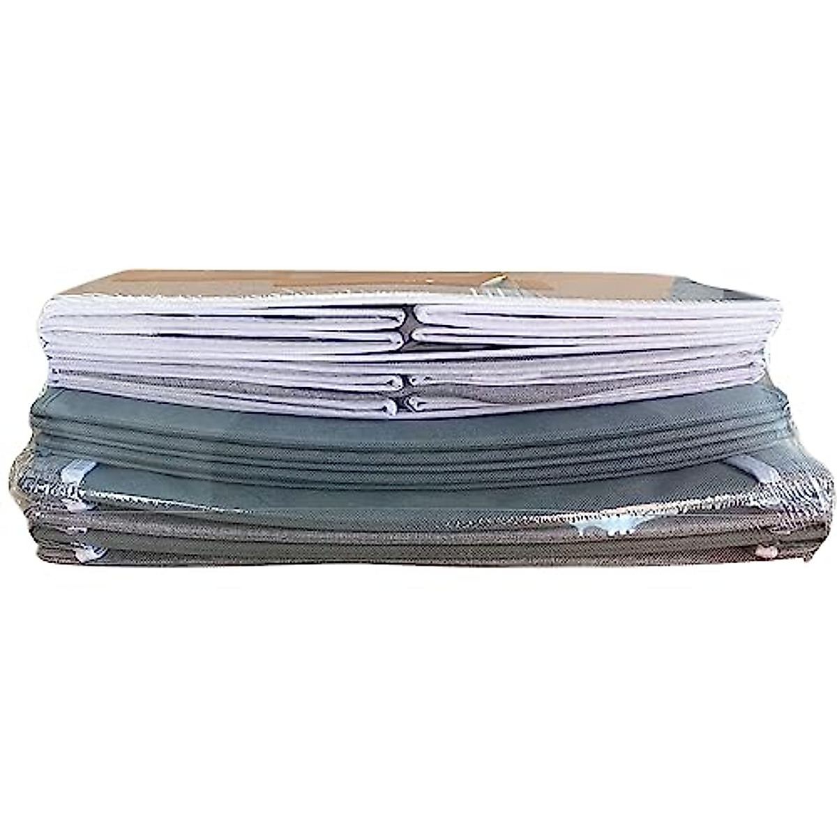 Yawinhe Under Bed Storage With Lids, Foldable Underbed Storage Box with Handles, Under Bed Storage Organizer Bins for Clothes, Blankets, Pillows, 31.5''Lx15.7''Wx6''H, 2-pack, Grey