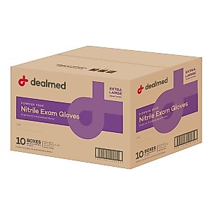 Dealmed Medical Exam Gloves – 1800 Count XL Nitrile Gloves, Disposable Gloves, Non-Irritating Latex Free Gloves, Multi-Purpose Use Medical Gloves for a First Aid Kit and Medical Facilities