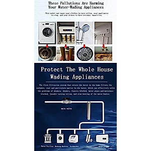 INTBUYING Heavy Duty Water Filter Shell Housing Whole House Water Purification of 304 Stainless Steel -10 inch Filter 1 inch NPT Inlet and Outlet with Bracket and Wrench Pin