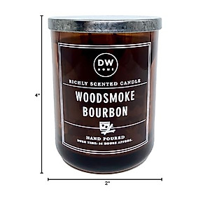 DW Home Large Woodsmoke Bourbon Scented Candle