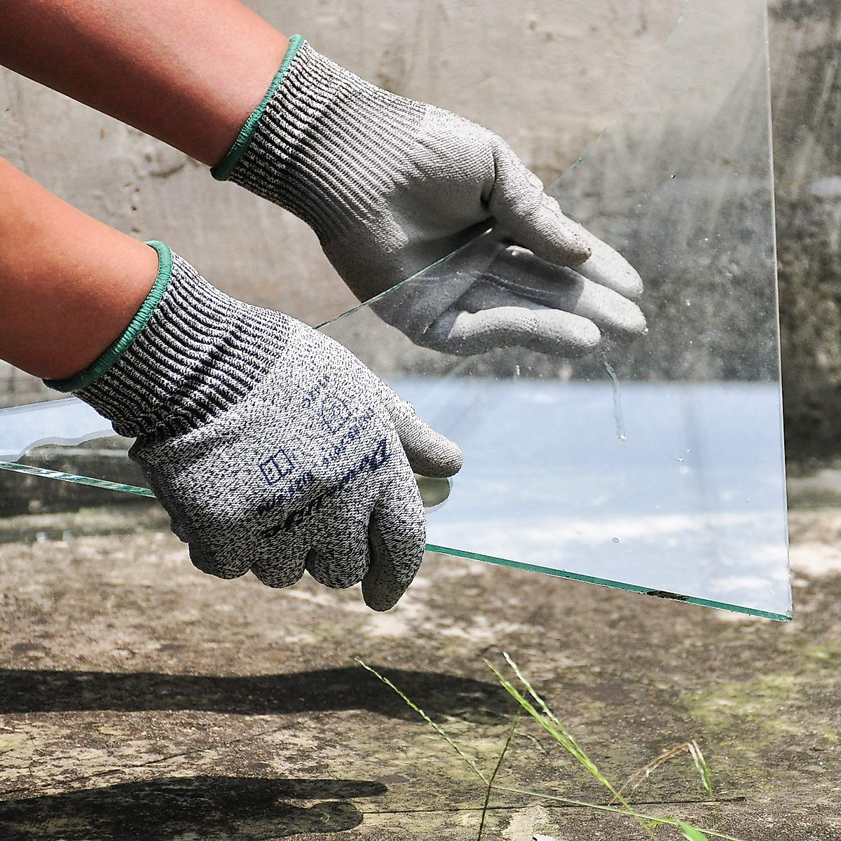 Dowellife Working Gloves for Men and Women, Cut Resistant Work Gloves, Comfortable Gardening Gloves, Durable Mechanics Gloves and Flexible Fishing Gloves (Large, Grey)