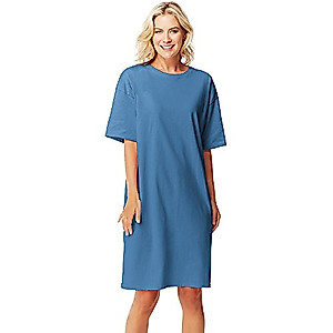 Hanes Women's Wear Around Nightshirt, Denim Blue, One Size