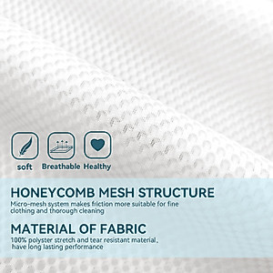 Honeycomb Mesh Laundry Bags For Delicates With Zipper,Washing Bag For Socks, Small Laundry Bag For Delicates, Underwear, Tshirts, Swimsuit, Baby Clothes, Lingerie Bag For Socks (12"x16" 3pcs)