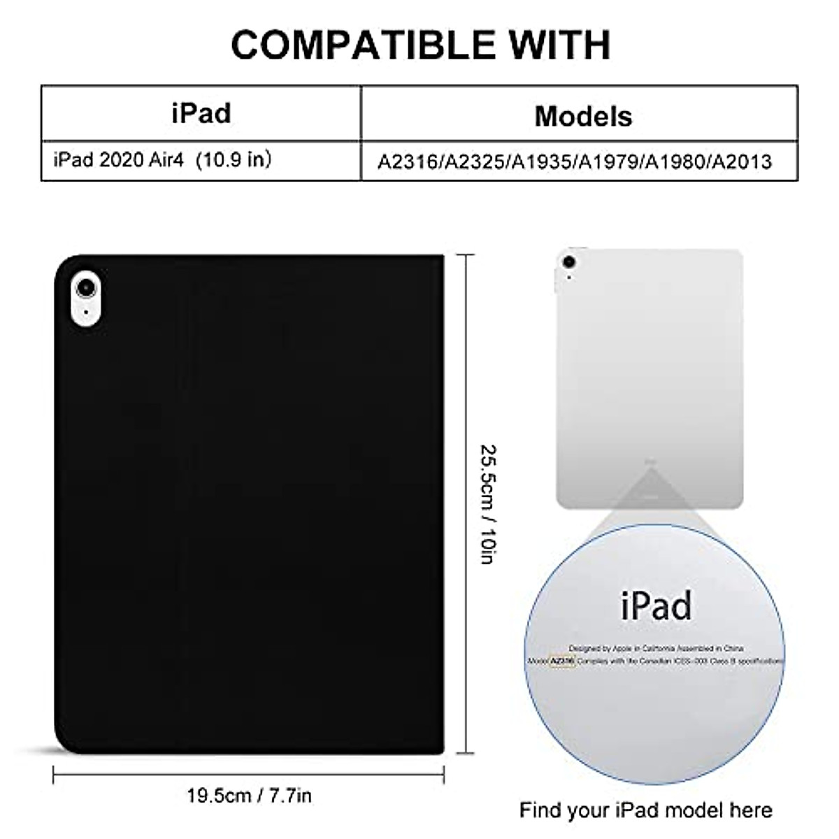 Best Dad by Par Protective Case Compatible with IPAD 2020 AIR 4 （10.9in） Stand Case Auto Sleep/Wake Cover