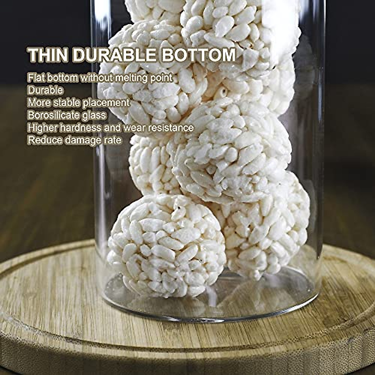 BaveL Glass Storage Jars 20 OZ/33 OZ/54 OZ,Glass Food Storage Containers Set of 3,Airtight Food Jars with stainless steel Lids, Kitchen Canisters for Serving Sugar,Candy, Cookie, Rice and Spice Jars