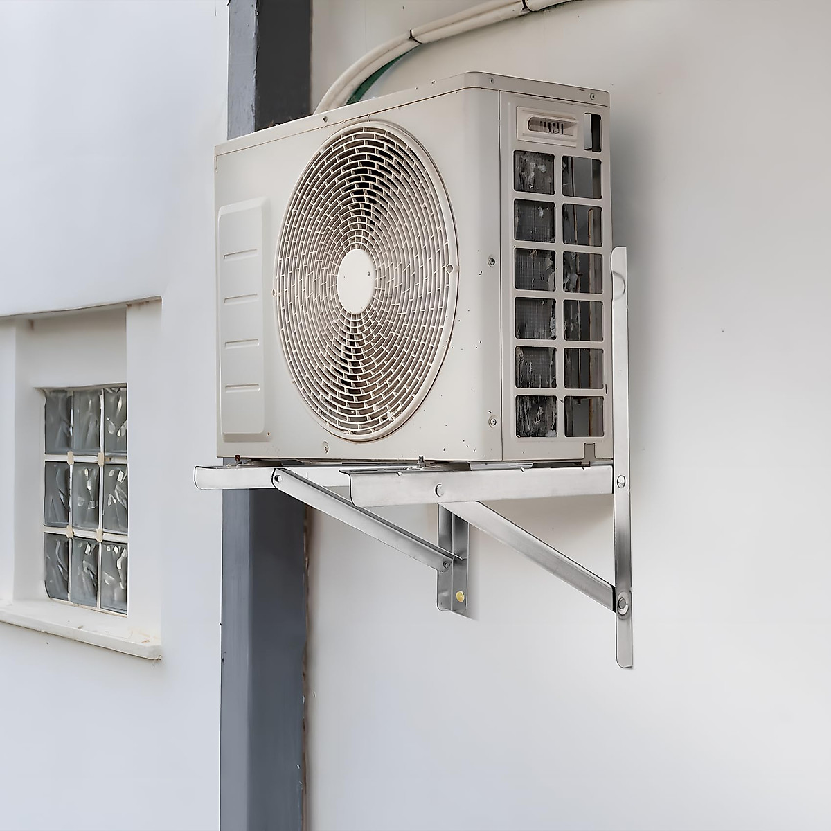 Mounting Bracket for 9000-30000BTU Condenser Ductless Mini Split Air Conditioner Heat Pump Systems, Support Condenser up to 450 lbs, Rust Free Stainless Steel