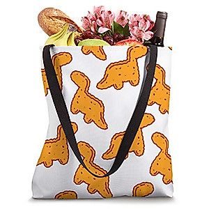 Cute Dino T-Rex Chicken Nugget Pattern Funny Tyrannosaurus Tote Bag