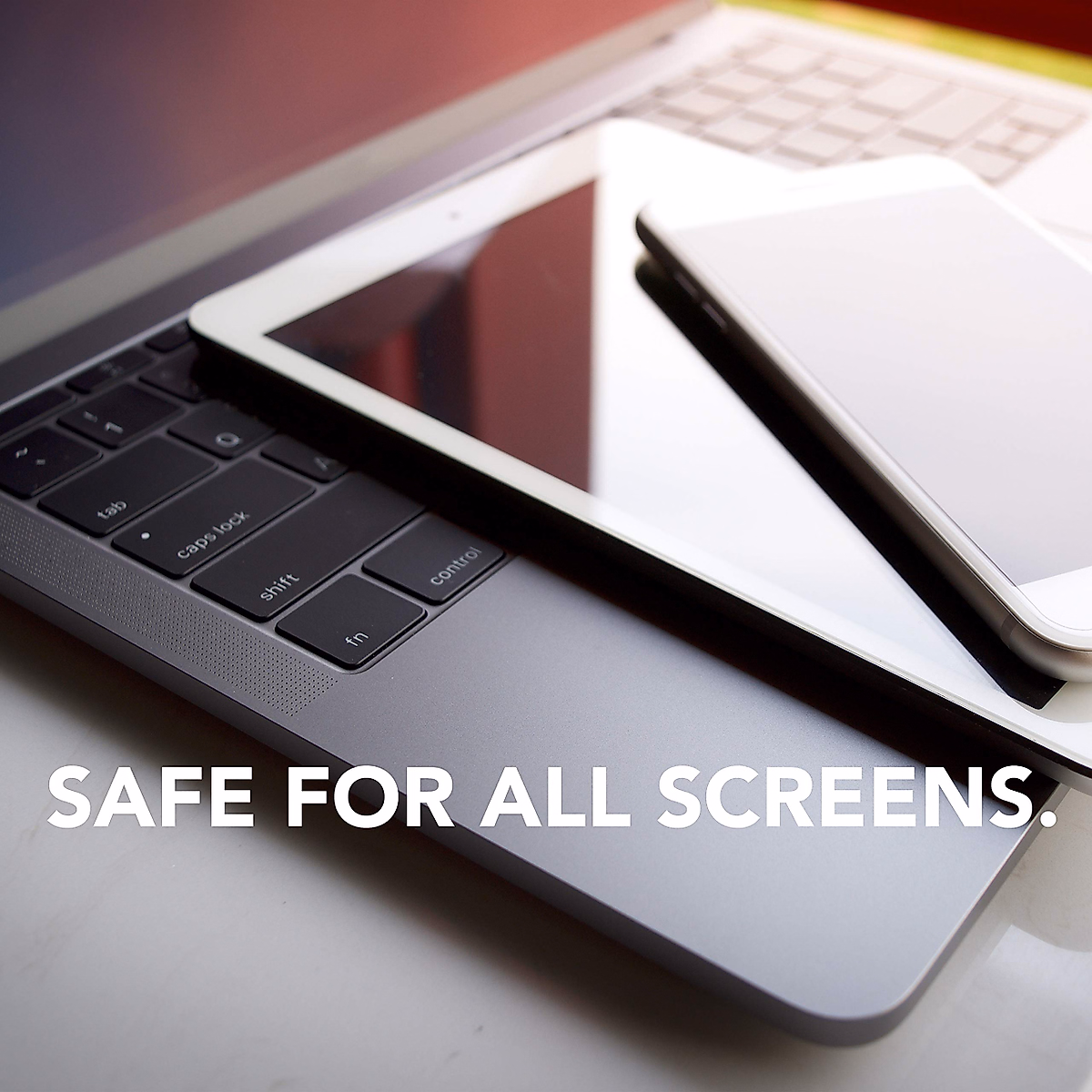 Mistify Screen cleaner (4oz) natural spray with microfiber cloth. Ideal for cleaning laptops, phones, tablets, computers, TVs, keyboards, ipads, macbook, touchscreens.