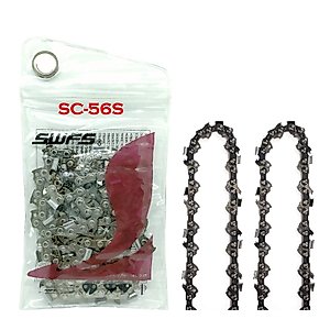 2PCS/PACK Reliable Replacement SC-S56 16-Inch Semi Chisel Saw Chain, Pitch: 3/8", gauge: .050", drive link count: 56, Compatible for Echo, Homelite, Poulan, Remington, Greenworks and more